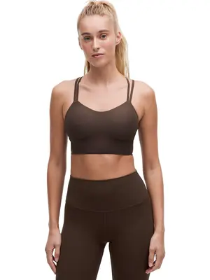 Lululemon Like A Cloud Ribbed Longline Bra Espresso