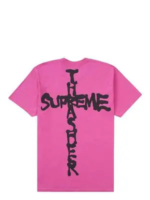 Supreme Thrasher Cross Tee Shirt Fuchsia