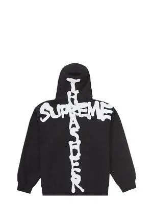 Supreme Thrasher Zip Up Hooded Sweatshirt - Black