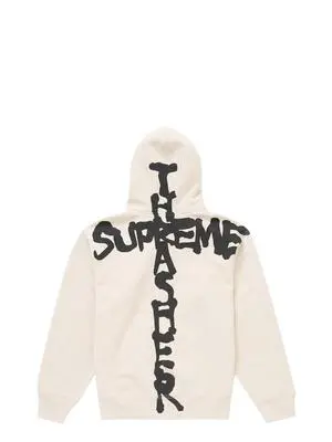 Supreme Supreme Thrasher Zip Up Hooded Sweatshirt Stone