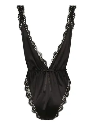 Dolce & Gabbana Lace-edge Bodysuit - Black