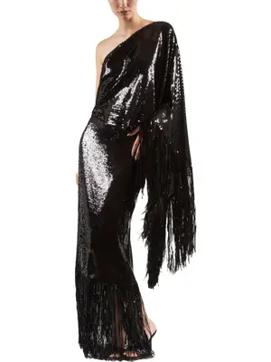 TALLER MARMO Eternity Disco Maxi Dress - Black