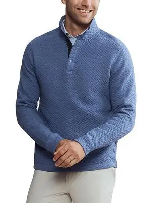 RHONE Weekender Pullover Sweater Ocean Blue
