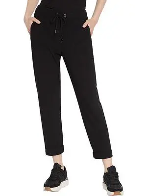 Lyssé Cuffed Crepe Joggers - Black
