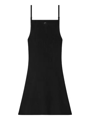 COURREGES Logo Mini Dress - Black