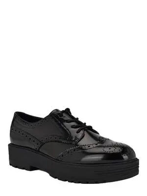 Nine West Nine West Resttin Wingtip Platform Derby Blk01
