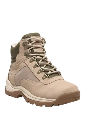 Timberland Ledge Mid Waterproof Hiking Boot - Light Beige Suede