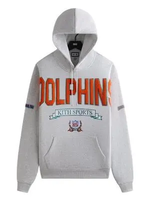 Kith X Nfl 47 Dolphins Nelson Hoodie - Light Heather Grey