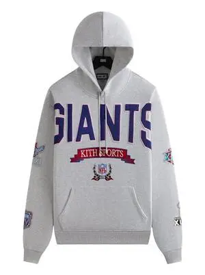 Kith X Nfl 47 Giants Nelson Hoodie - Light Heather Grey
