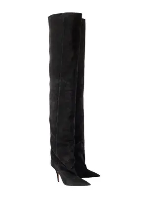 Paris Texas Ines 105 Suede Over-the-knee Boots - Black