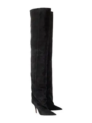 Paris Texas Ines 105 Suede Over-the-knee Boots - Black
