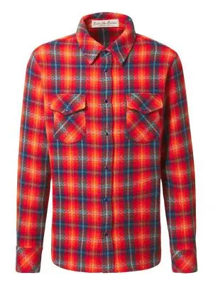 GOD'S TRUE CASHMERE Checked Cashmere Shirt - Red