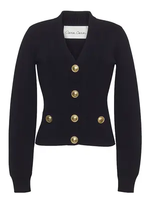 Cara Cara Lavira Pointelle Cardigan - Black