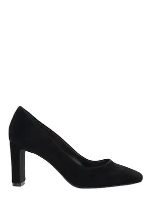 DUNE Arriving Closed-toe Suede Heeled Courts - Black Suede