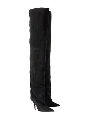 Paris Texas Ines 105 Suede Over-the-knee Boots - Black