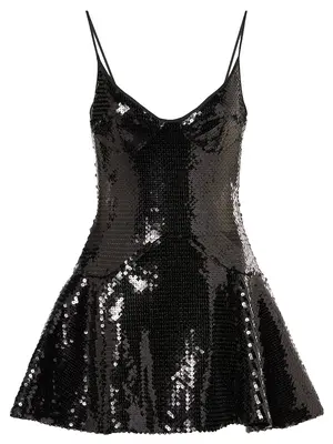 David Koma Sequined Minidress - Black