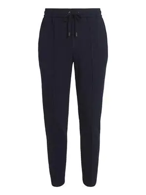 Isaia Wool-cashmere-blend Drawstring Trousers - Navy