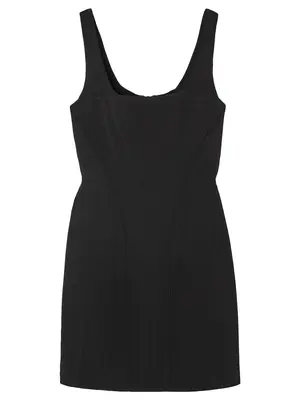 Balmain Crepe Mini Dress - Black