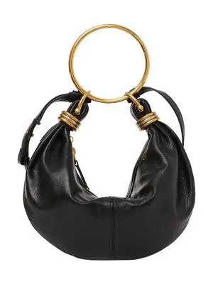 Chloé Hobo Leather Bag - Black