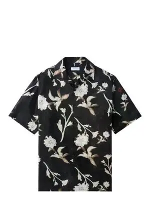 Off-White Floral-print Shirt - Black