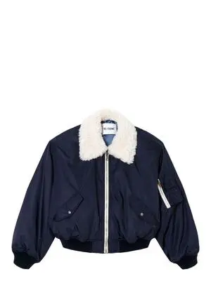 RE/DONE Shrunken Bomber Jacket - Black