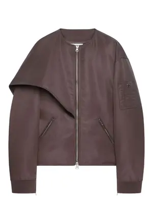 COURREGES Bow-collar Bomber Jacket - Brown