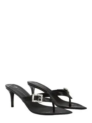 GIUSEPPE ZANOTTI Naomee 70mm Leather Sandals - Black