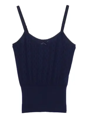 JW Anderson Pointelle-knit Top - Blue