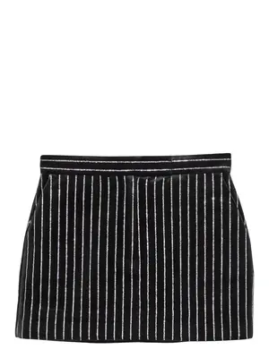 ALEX PERRY Alex Perry Crystal-Embellished Velvet Mini Skirt
