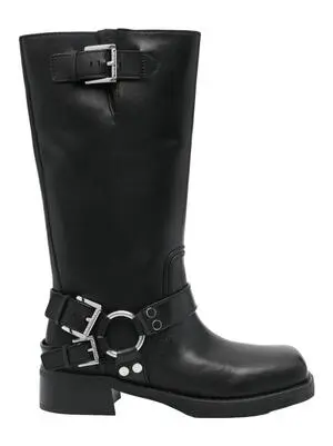 Michael Kors Leather Boots - Black