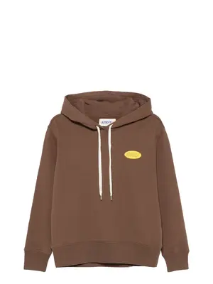 AUTRY Printed Logo Hoodie - Brown