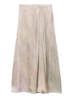 Kiton Pleat-detail Midi Skirt - Neutrals