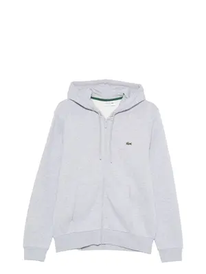 Lacoste Logo-patch Hoodie - Grey