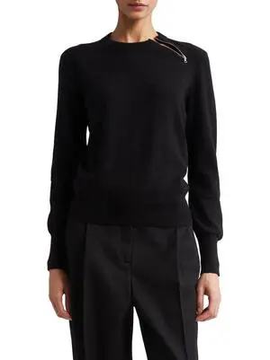 Partow PARTOW Bea Zip Cashmere Sweater Black