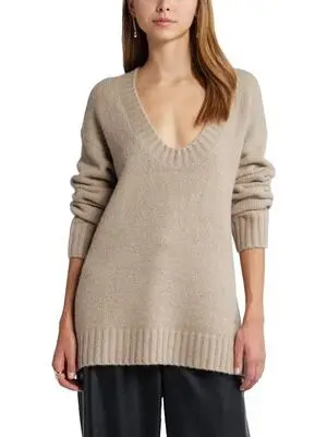 OPEN EDIT Open Edit Oversized V-Neck Sweater Chia