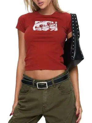 Princess Polly Graphic T-shirt - Red