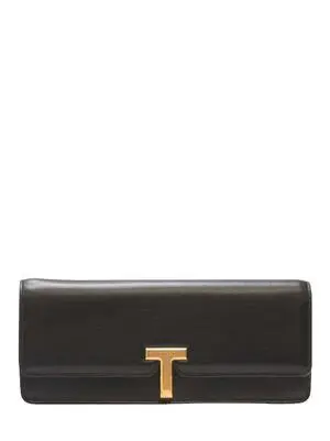 TOM FORD Wallis Calfskin Clutch - Black