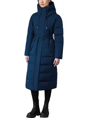 Mackage Shyla Down Coat With Removable Quilted Bib - Navy
