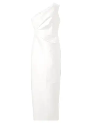 Solace London Kira One-shoulder Gown - White