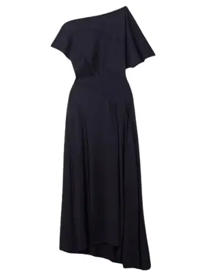JASON WU Asymmetric Paneled Maxi Dress - Blue