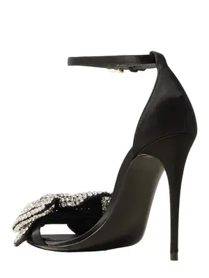 Dolce & Gabbana Crystal-embellished Satin Pumps - Black