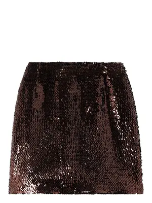 BLAZÉ MILANO Tropicana Coci Sequined Mini Skirt - Brown