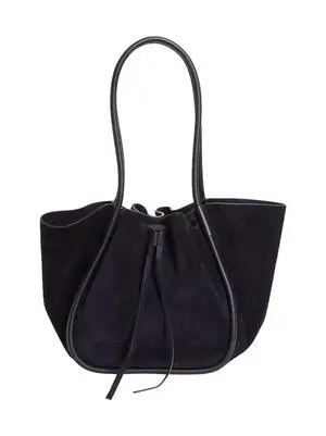 Proenza Schouler Large Ruched Suede Tote - Deep Navy