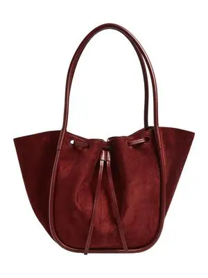 Proenza Schouler Large Ruched Suede Tote - Merlot