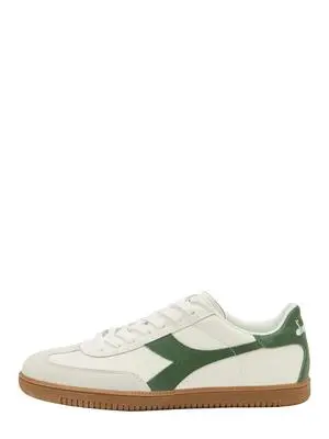 DIADORA Leather Trainer - White/fogliage Green