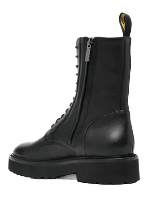 DOUCAL'S Doucal's Leather Combat Boots