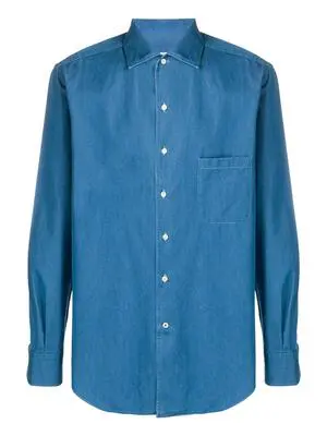 LORO PIANA Chest Pocket Chambray Shirt