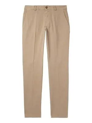 Altea Jagger Tapered Cotton-blend Twill Trousers - Neutrals
