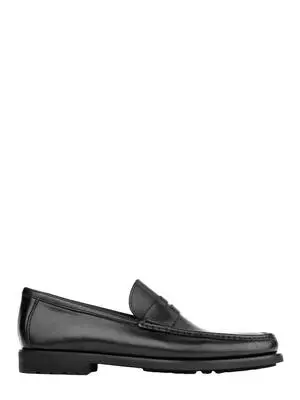 To Boot New York Belfast Leather Penny Loafers Nero