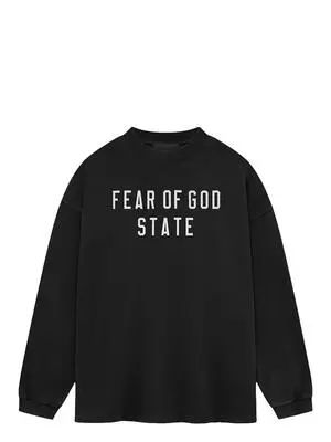 Fear Of God Essentials Heavy Longsleeve Tee Shirt - Black